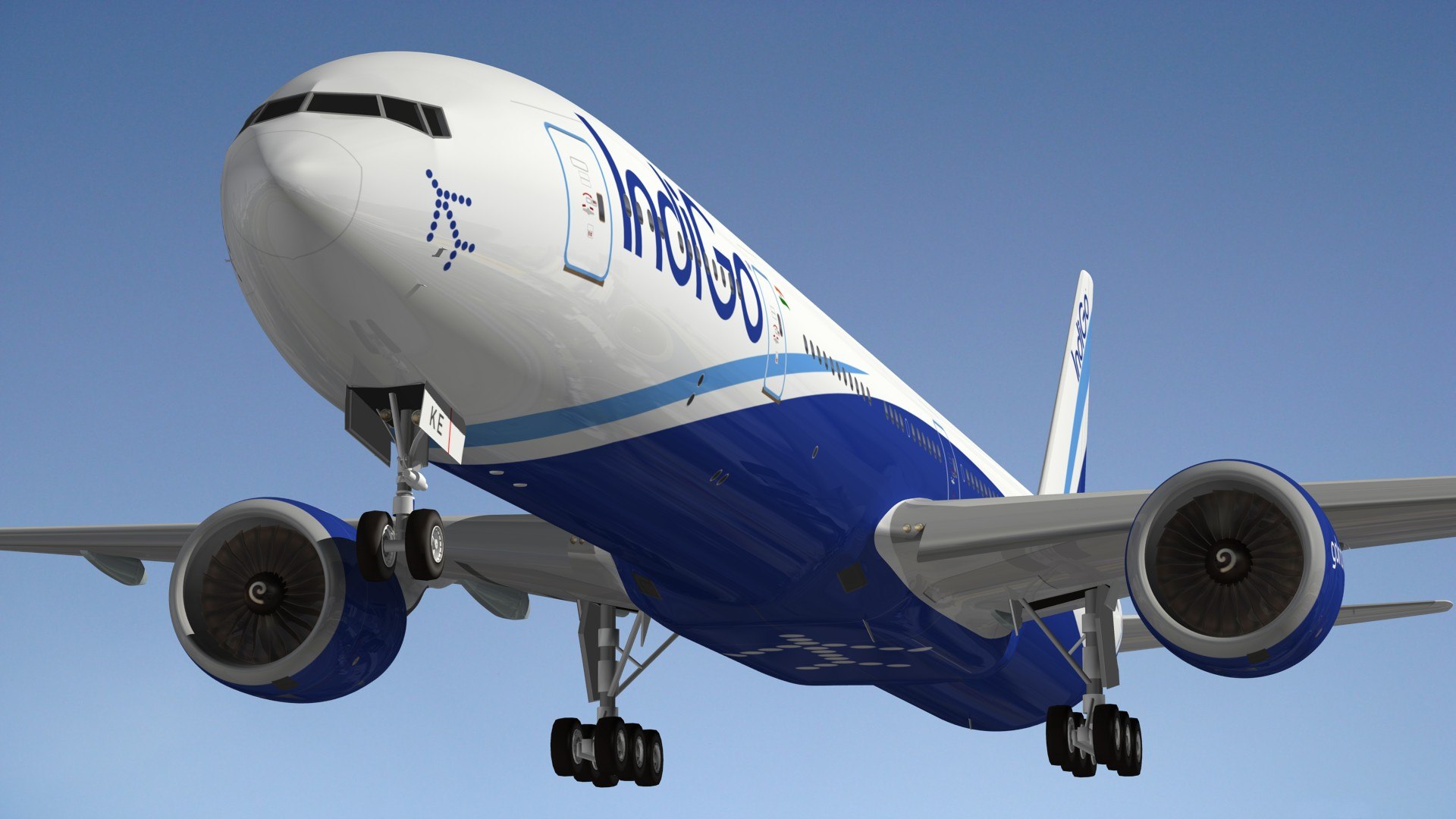 3D Boeing 777 300ER IndiGo Model - TurboSquid 2106035