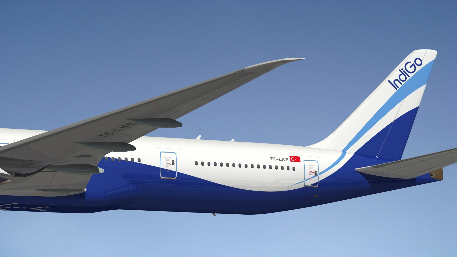 3D Boeing 777 300ER IndiGo Model - TurboSquid 2106035