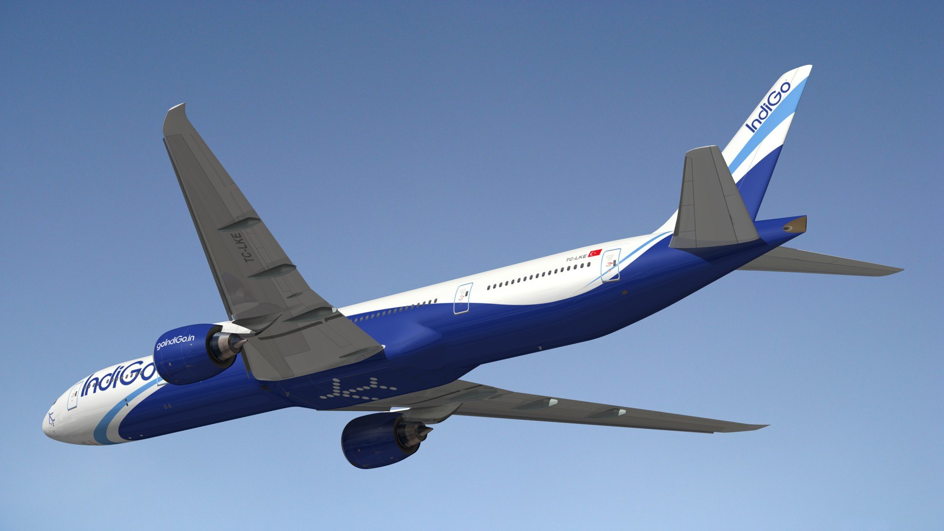 3D Boeing 777 300ER IndiGo Model - TurboSquid 2106035