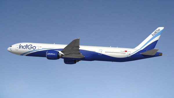 modelo 3d Boeing 777 300ER Índigo - TurboSquid 2106035