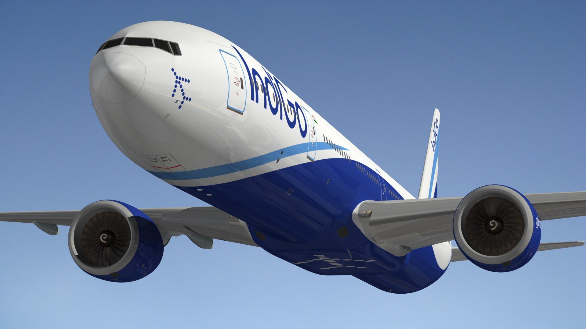 3D Boeing 777 300ER IndiGo Model - TurboSquid 2106035