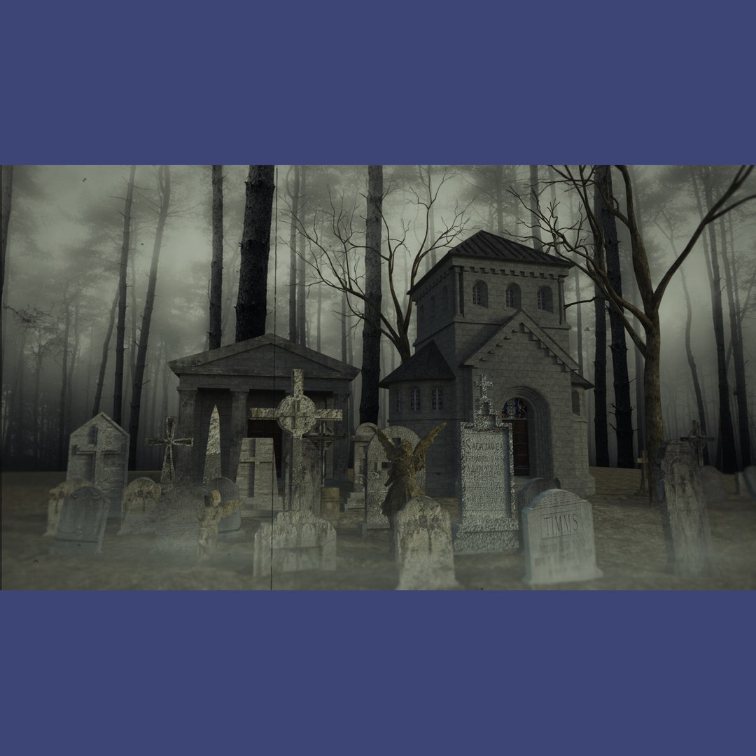 3D Graveyard Cemetery Remains - TurboSquid 1354509