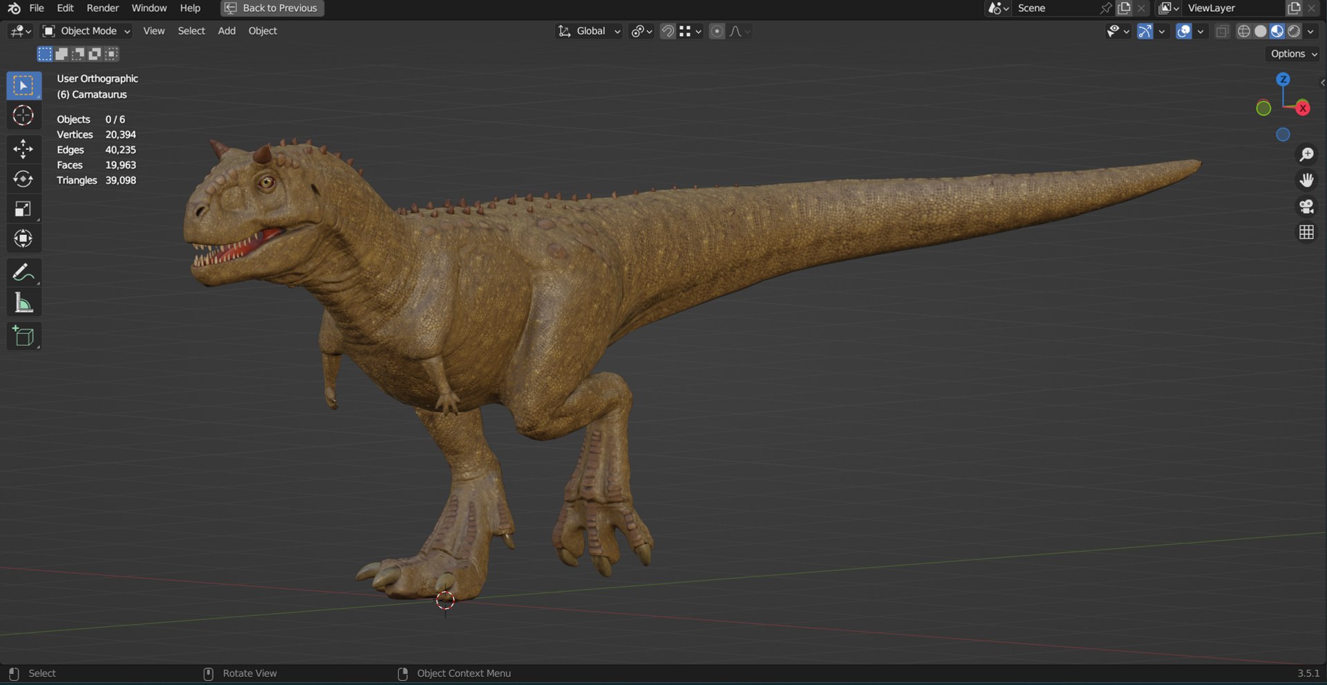 Carnotaurus 3D - TurboSquid 2200030