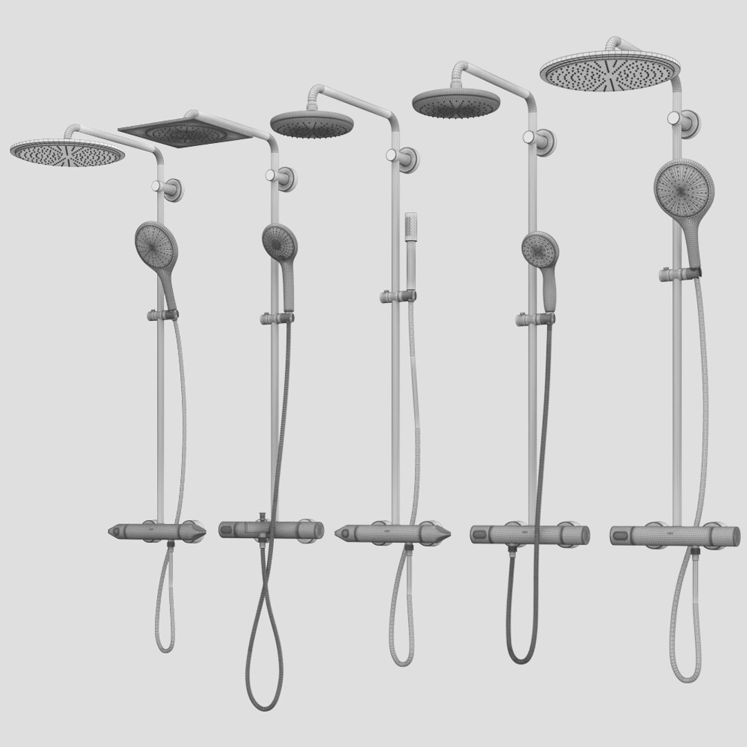 Shower Systems Grohe Rainshower 3D Model - TurboSquid 1405083