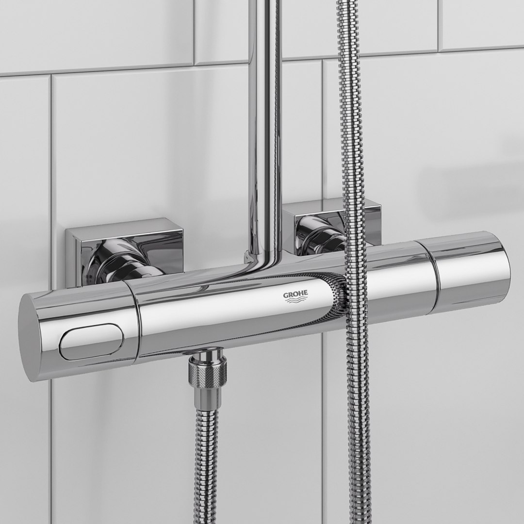 Shower Systems Grohe Rainshower 3D Model - TurboSquid 1405083