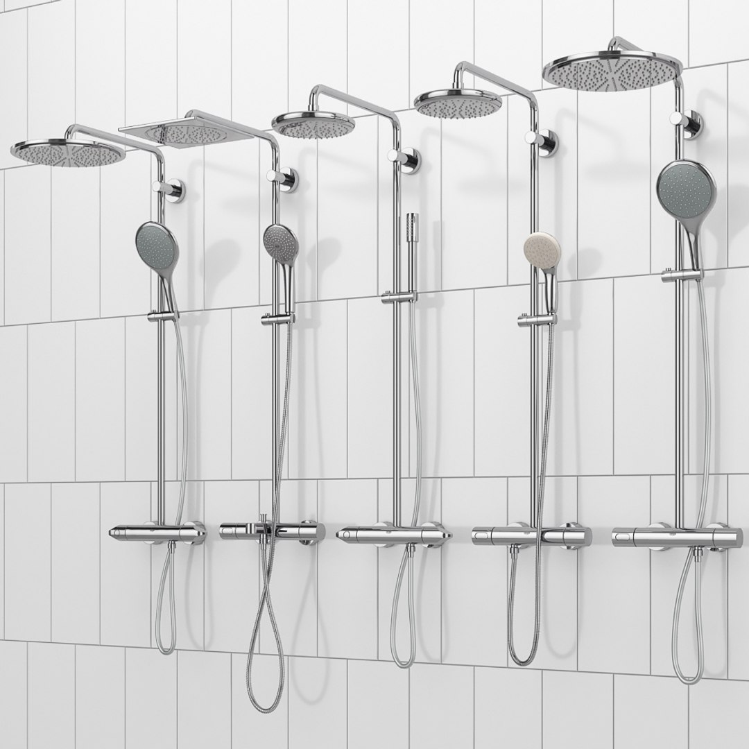 Shower Systems Grohe Rainshower 3D Model - TurboSquid 1405083