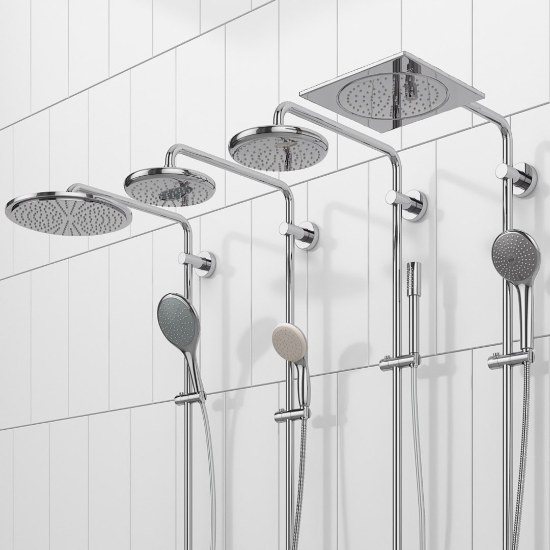 Shower Systems Grohe Rainshower 3D Model - TurboSquid 1405083