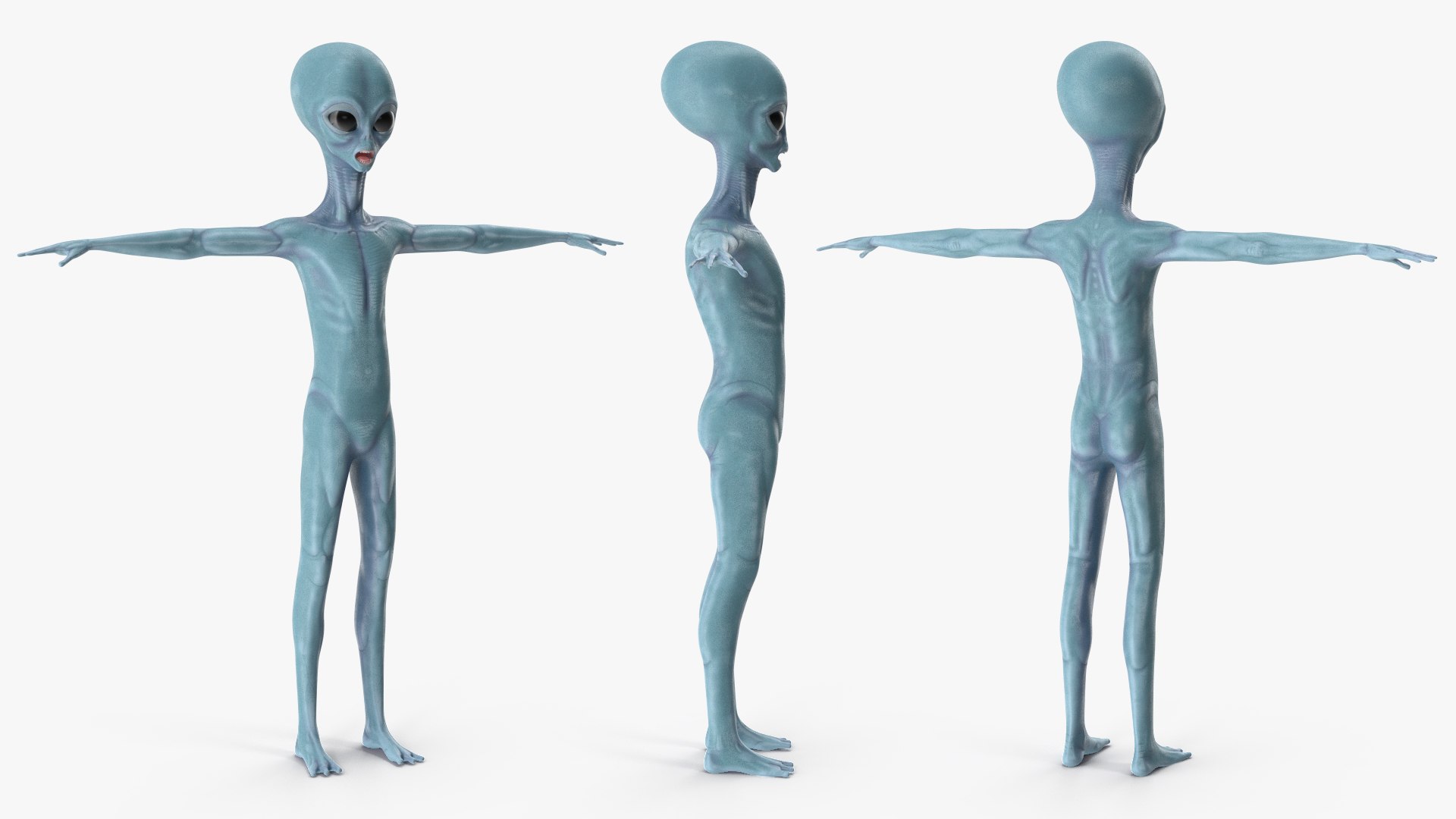3D Space Alien Rigged - TurboSquid 1604578