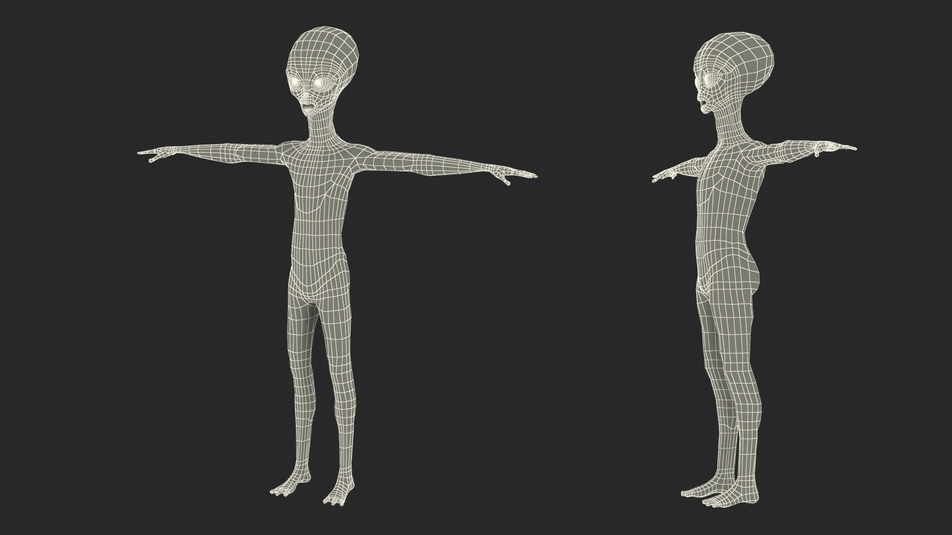 3D Space Alien Rigged - TurboSquid 1604578