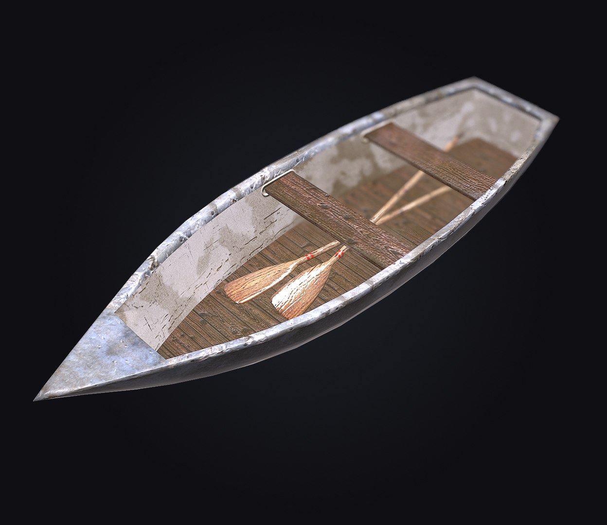 boat paddles - 3d 3ds