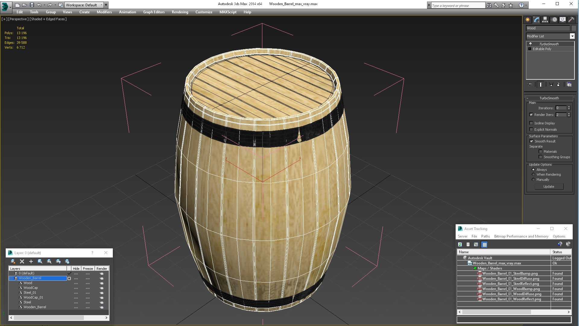 Wooden Barrel 3D model - TurboSquid 2101966