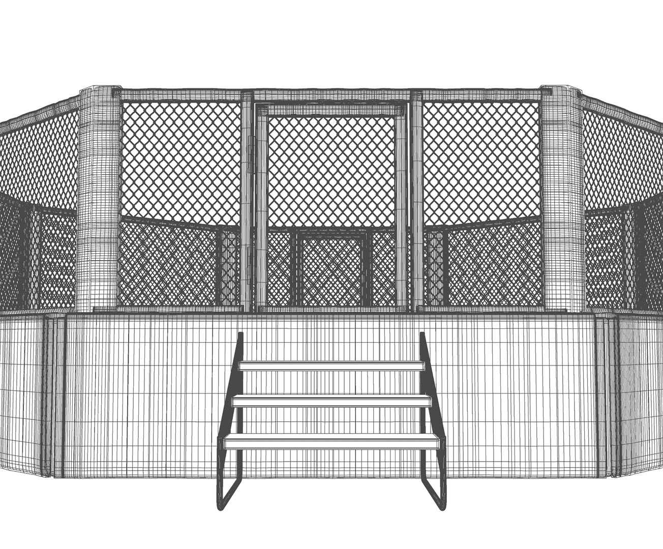 3D model Mixed Martial Arts Octagon Arena - TurboSquid 2078536