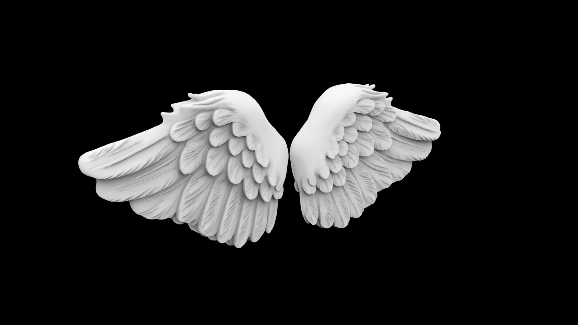 3D Baby Angel Wings Small And Rounded Model - TurboSquid 2436047