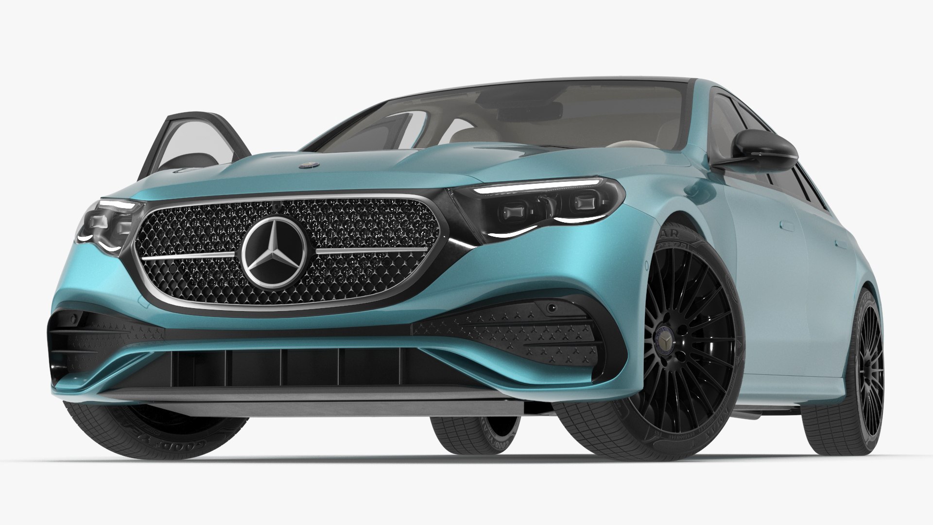 Next Gen Mercedes E-Class 2023 Blue Rigged for Cinema 4D model ...