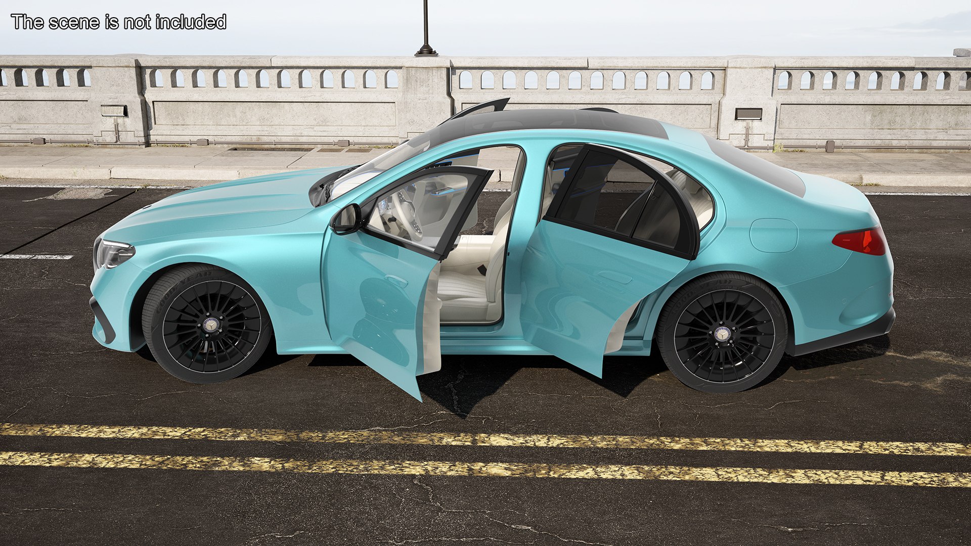 Next Gen Mercedes E-Class 2023 Blue Rigged for Cinema 4D model ...