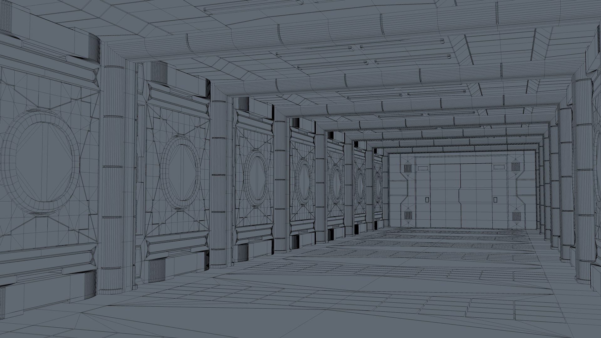 Sci Fi Lab Coridor Model - TurboSquid 2231674