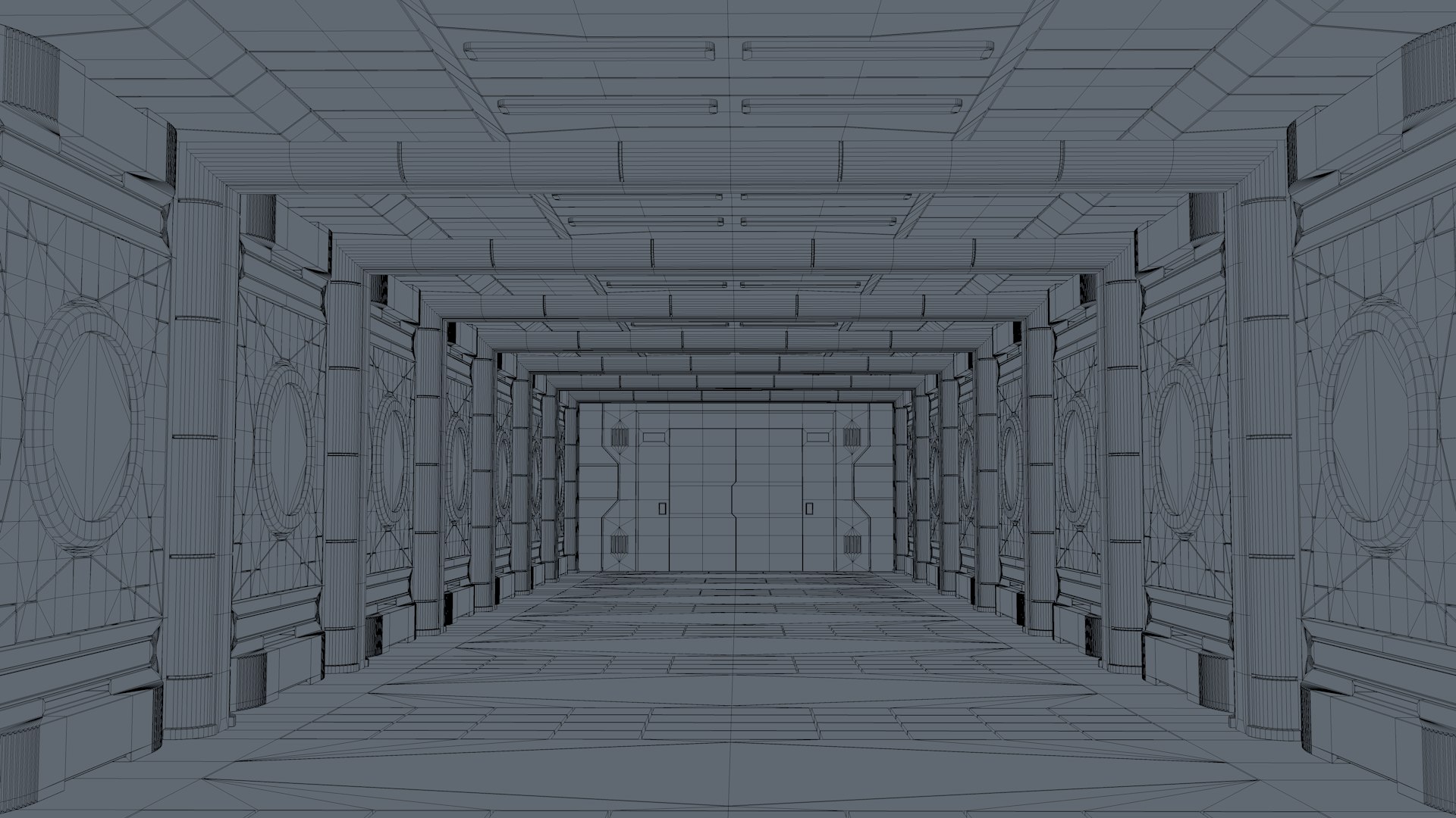 Sci Fi Lab Coridor Model - TurboSquid 2231674