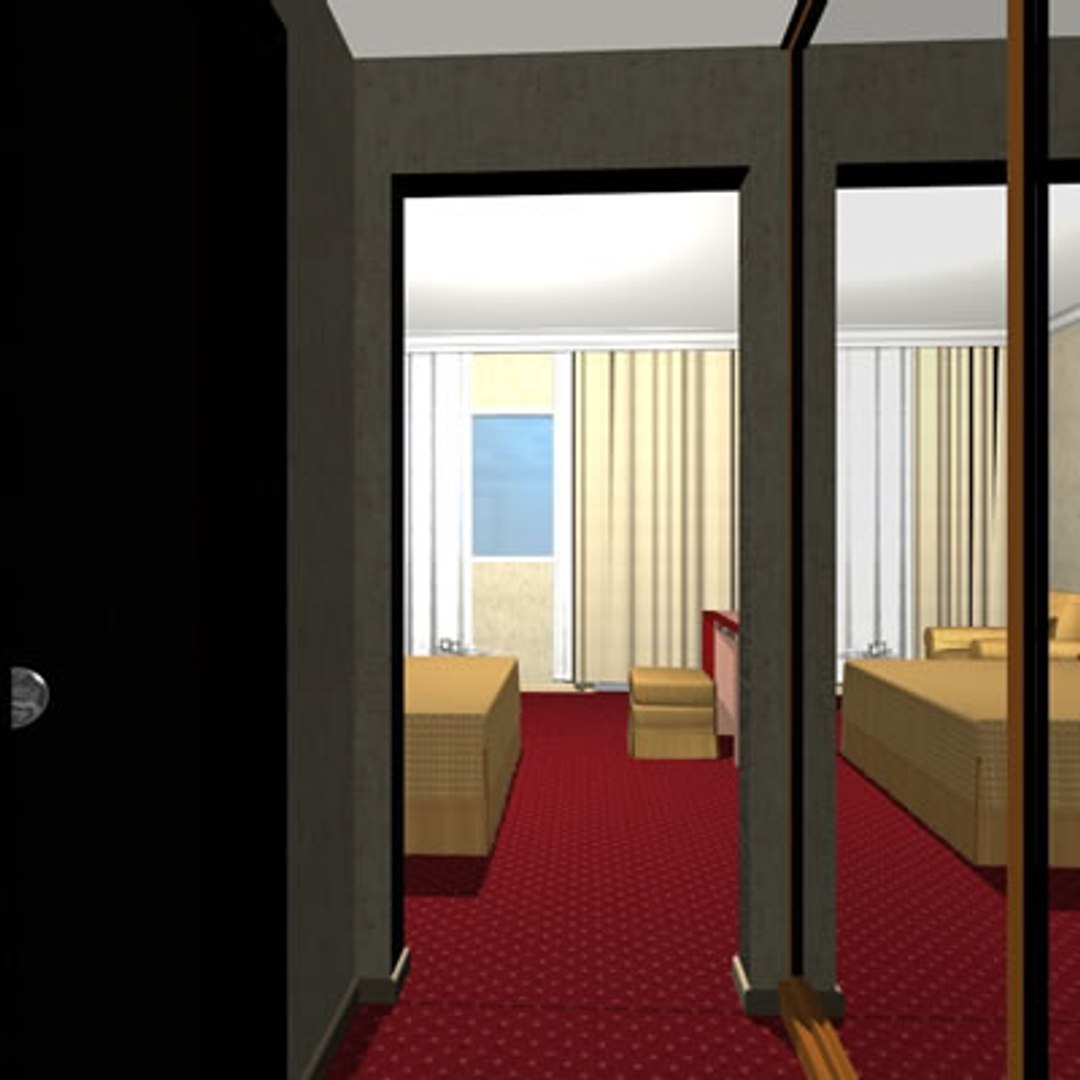 hotel guest room 02 3d c4d