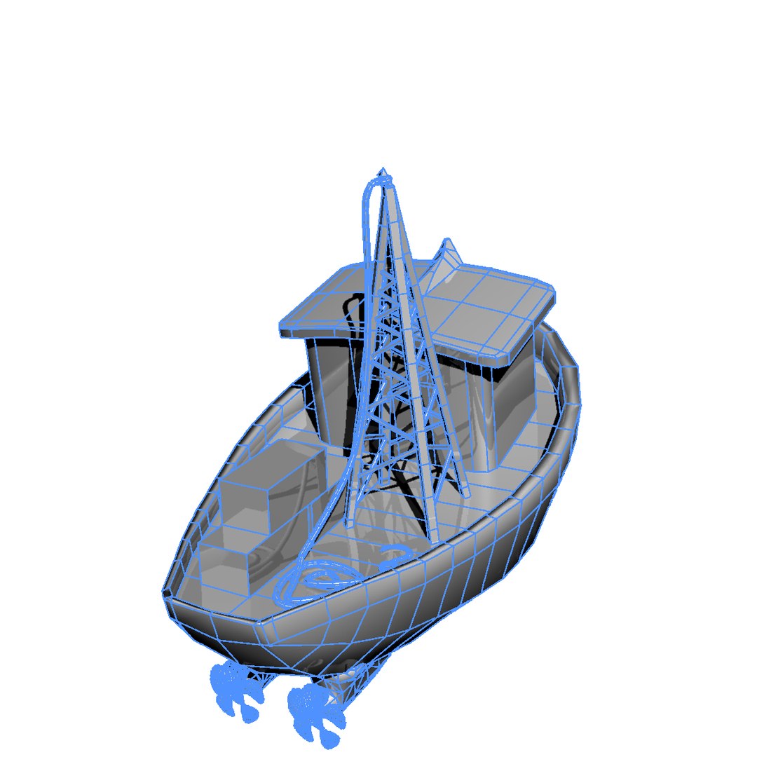 3D Cargo Boat Model - TurboSquid 1224308