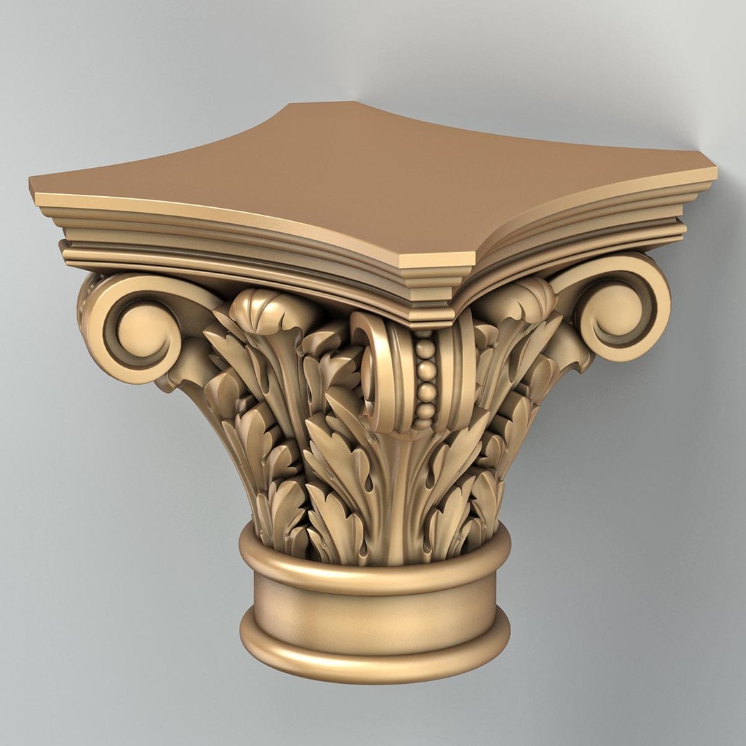 Carved Column Capital X