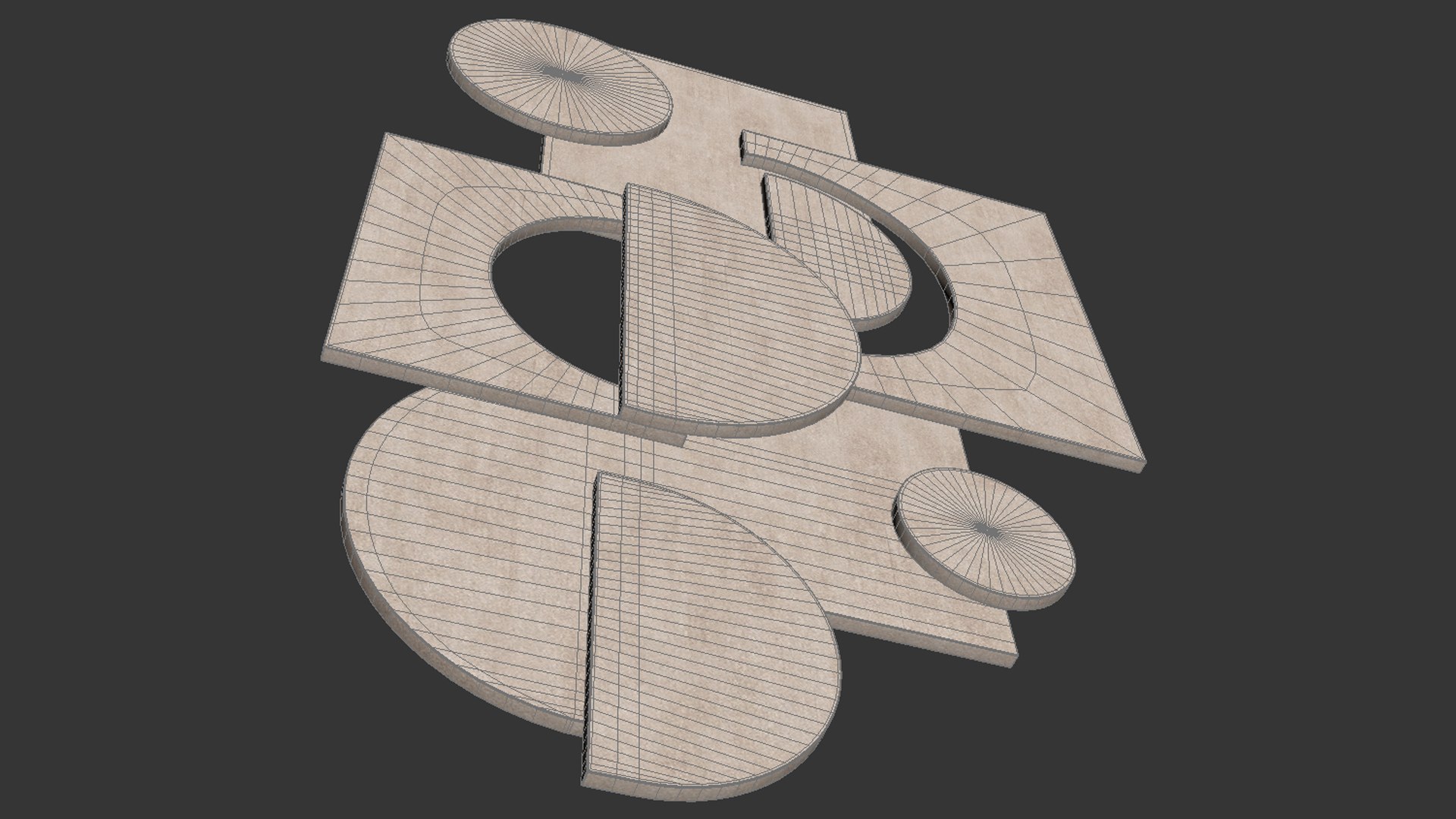 Abstract Composition Music Of Words 3D - TurboSquid 2279630