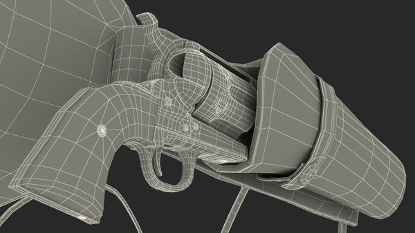 3D model Leather Double Gun Belt with Guns - TurboSquid 1774651