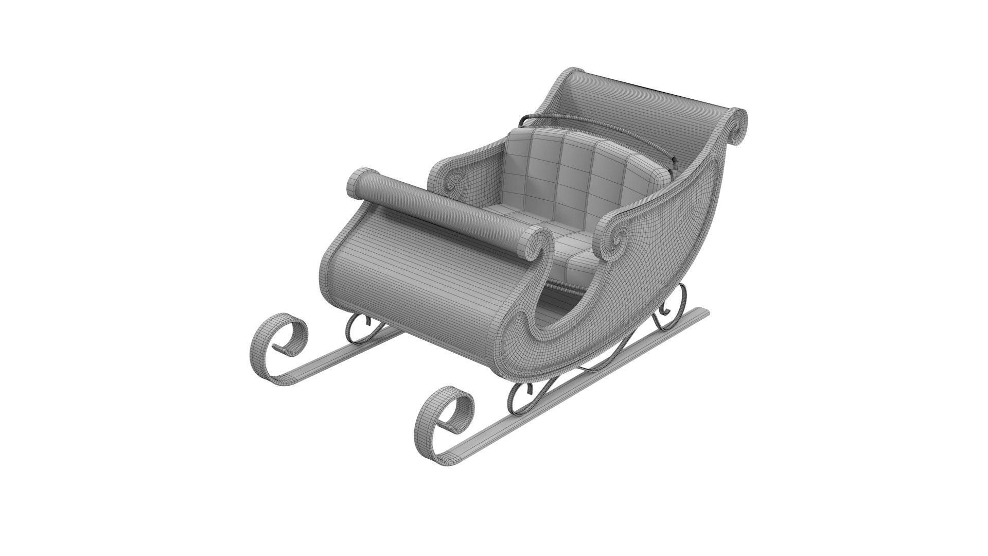Santa Claus Christmas Sleigh 3D Model - TurboSquid 2000472