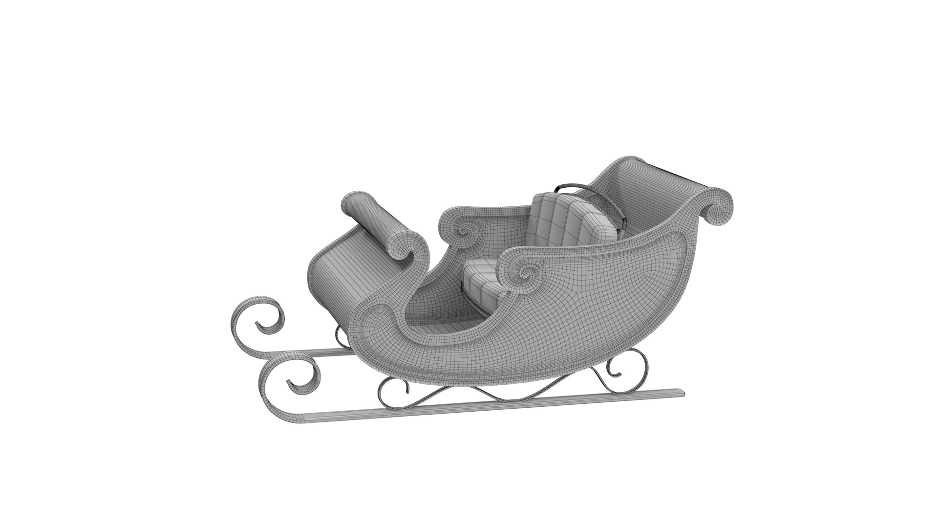 Santa Claus Christmas Sleigh 3D Model - TurboSquid 2000472