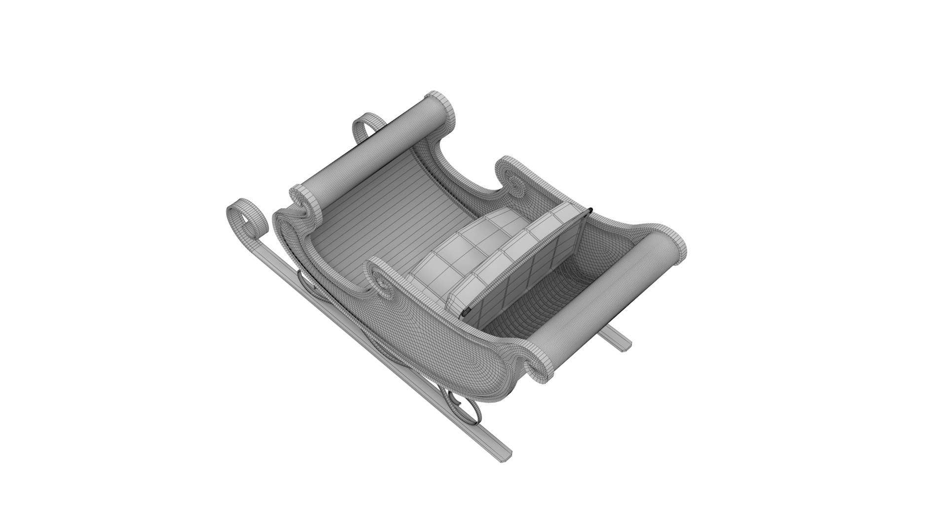Santa Claus Christmas Sleigh 3D Model - TurboSquid 2000472