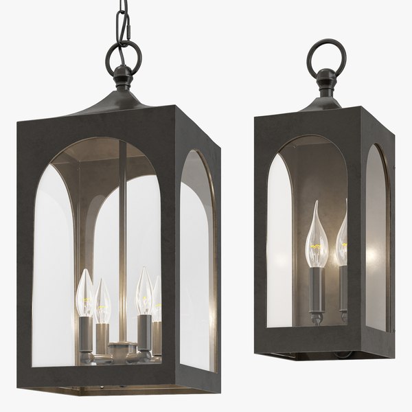 modelo 3d Linterna y aplique hechos a mano Caleb de Potterybarn ...