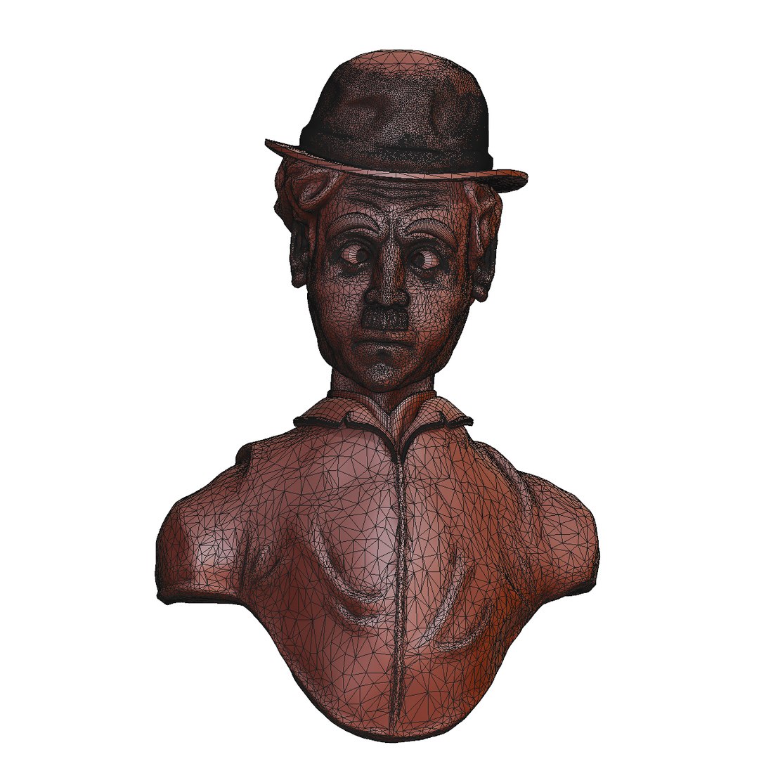Bust Sculpture Charlie Chaplin 3D Model - TurboSquid 1472569