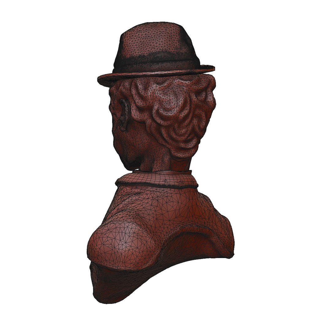 Bust Sculpture Charlie Chaplin 3D Model - TurboSquid 1472569