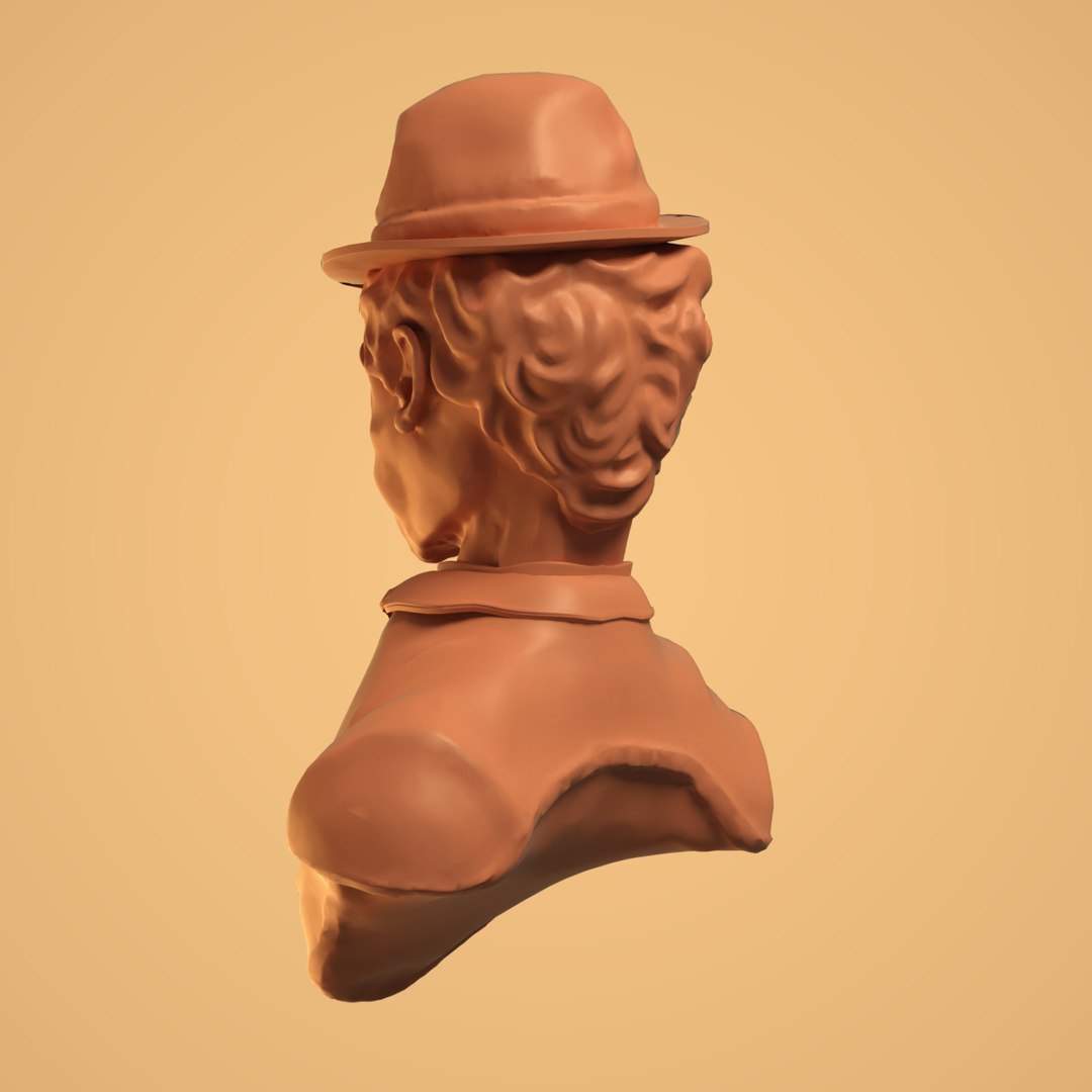 Bust Sculpture Charlie Chaplin 3D Model - TurboSquid 1472569
