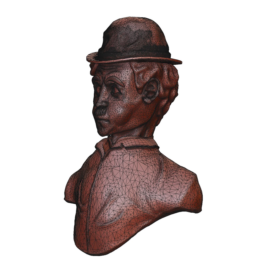 Bust Sculpture Charlie Chaplin 3D Model - TurboSquid 1472569