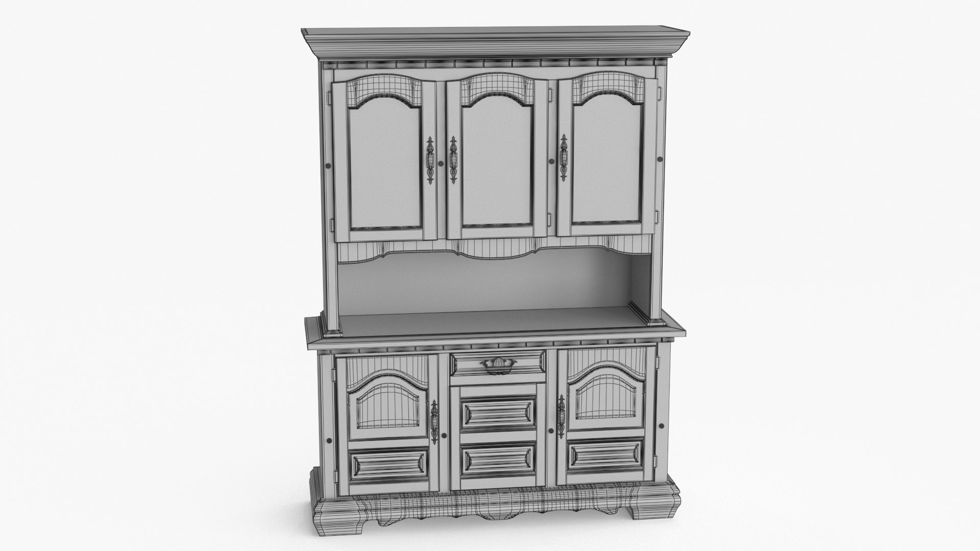 3d Vintage Hutch Turbosquid 2249696