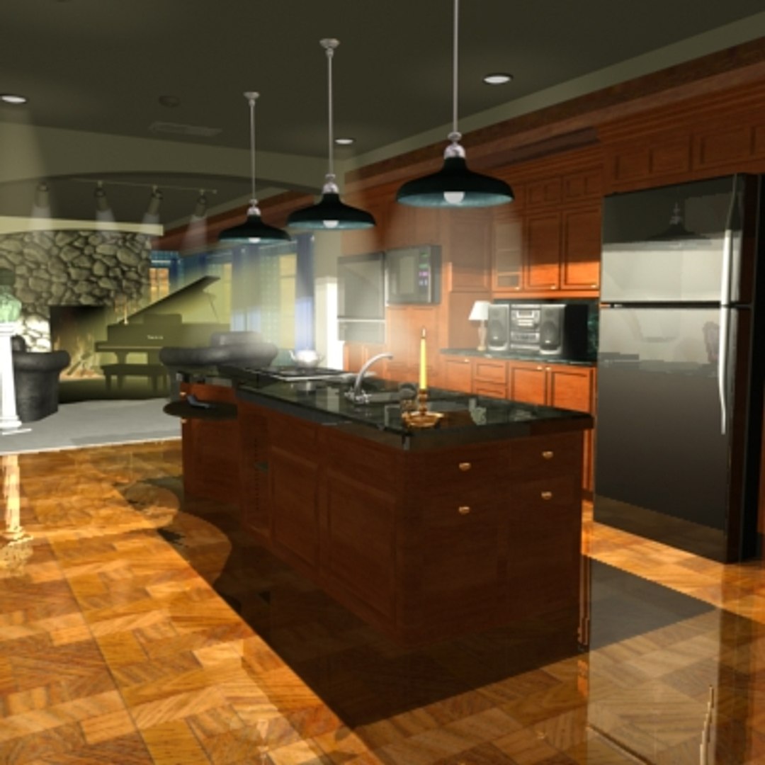 Kitchen Interior 3d Model