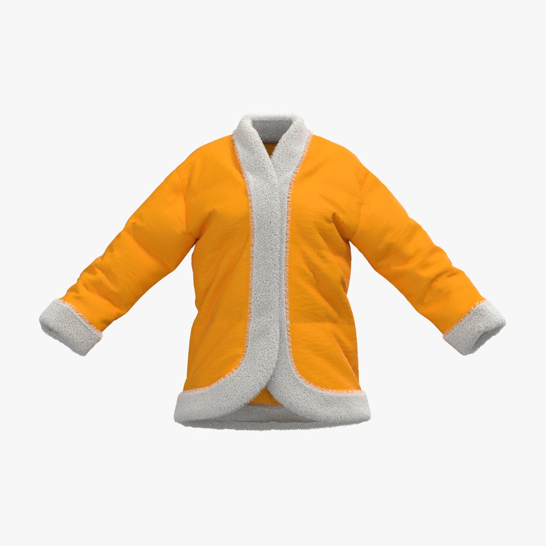Plush Puffer Jacket 3D Model - TurboSquid 2176945