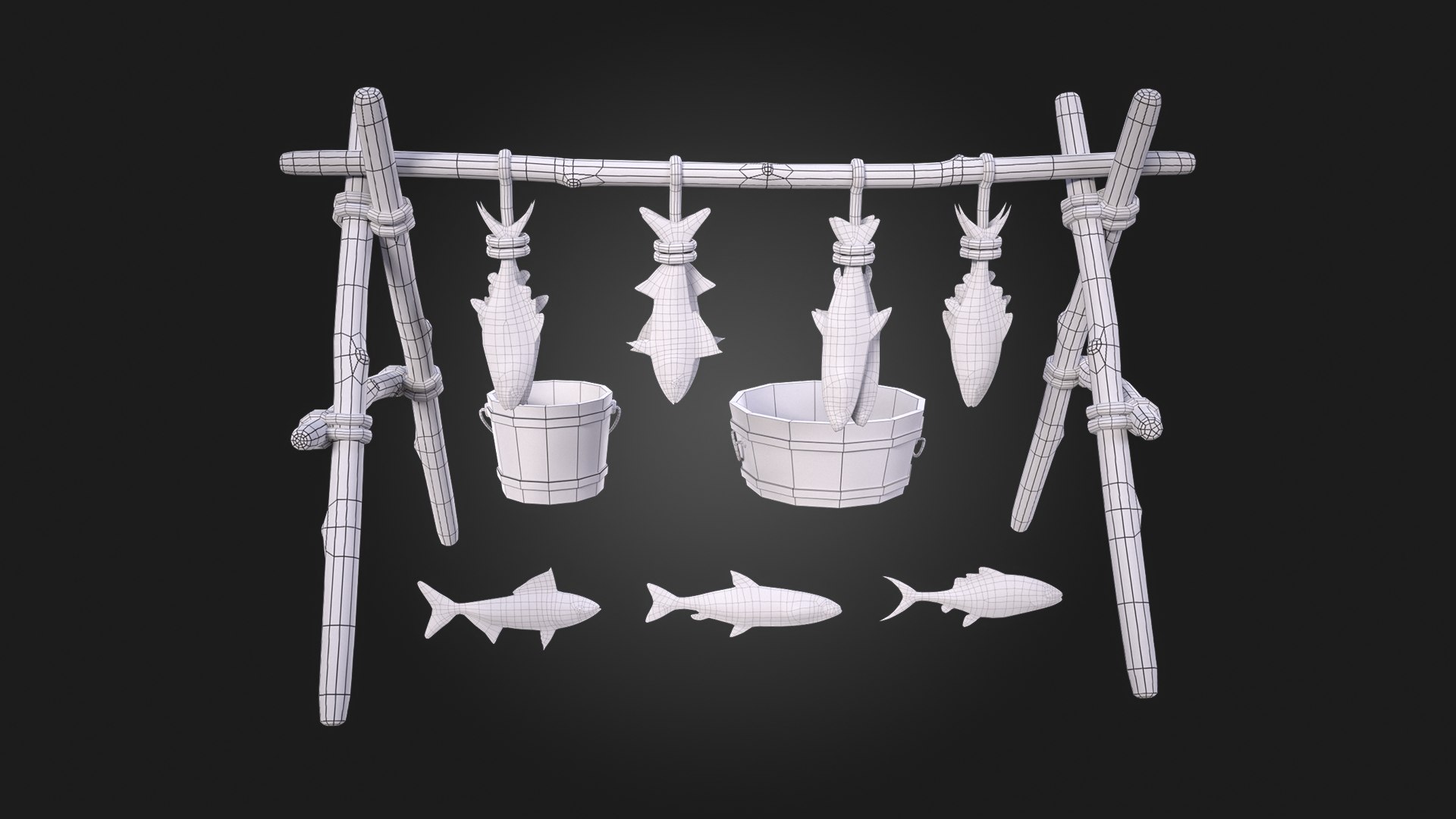 Fish Rack 3D - TurboSquid 2259329