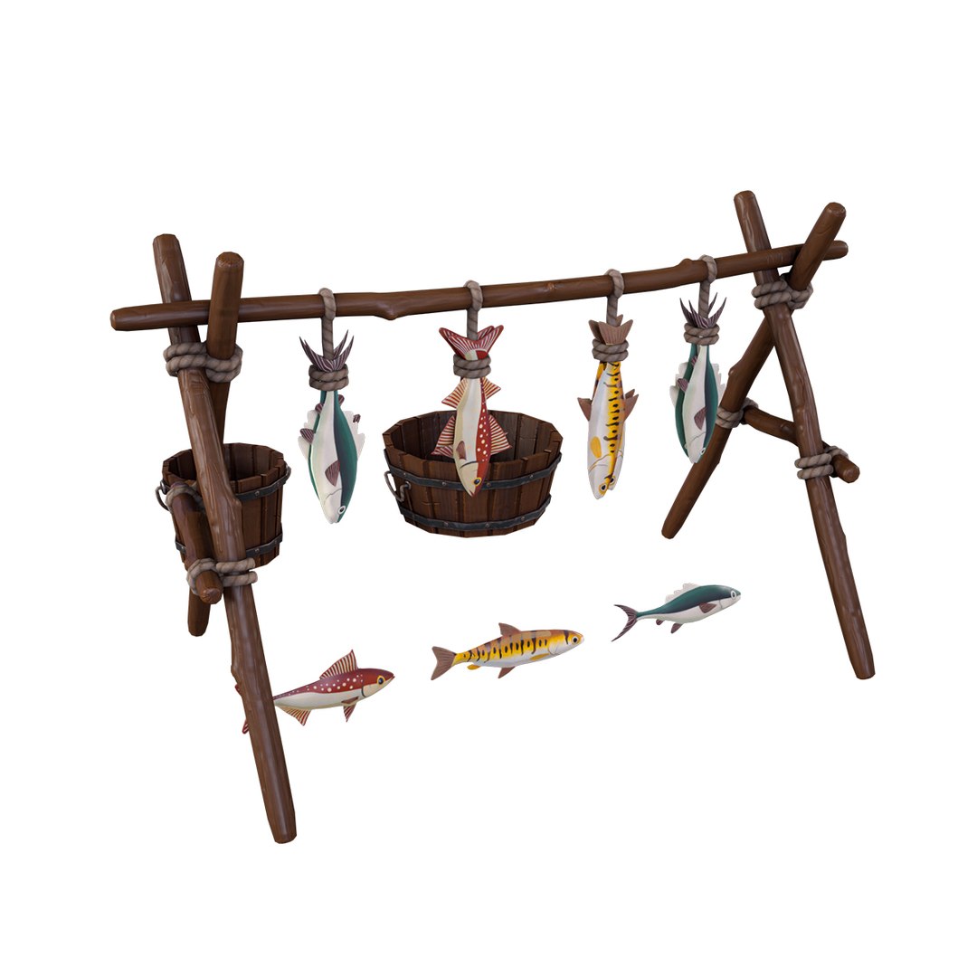 Fish Rack 3D - TurboSquid 2259329