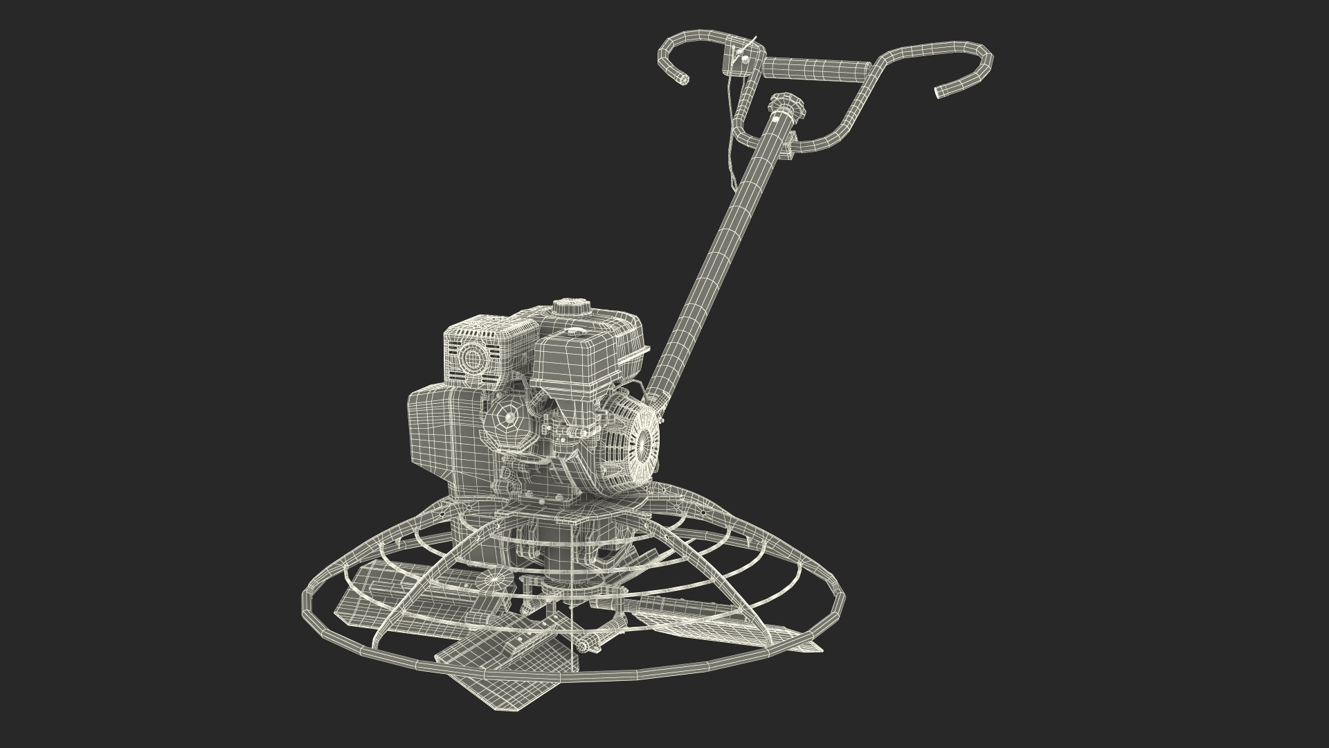 Concrete Power Trowel Machine Red 3D Model - TurboSquid 2092550