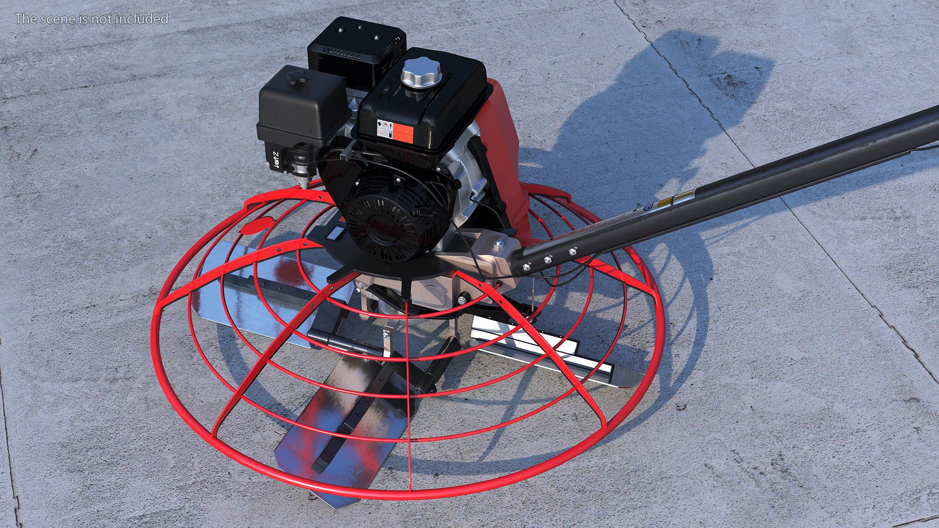 Concrete Power Trowel Machine Red 3D Model - TurboSquid 2092550