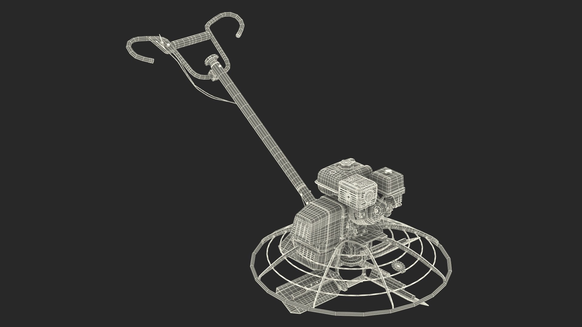 Concrete Power Trowel Machine Red 3D Model - TurboSquid 2092550