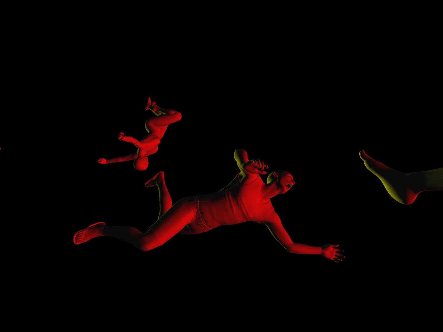 Bodies Falling Positions 3D Model - TurboSquid 1288289