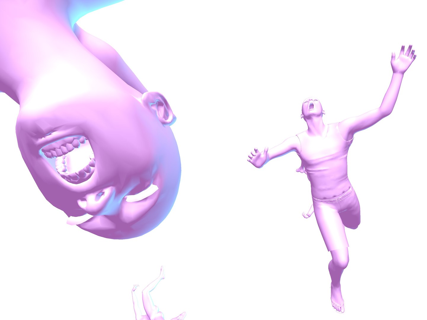Bodies Falling Positions 3D Model - TurboSquid 1288289