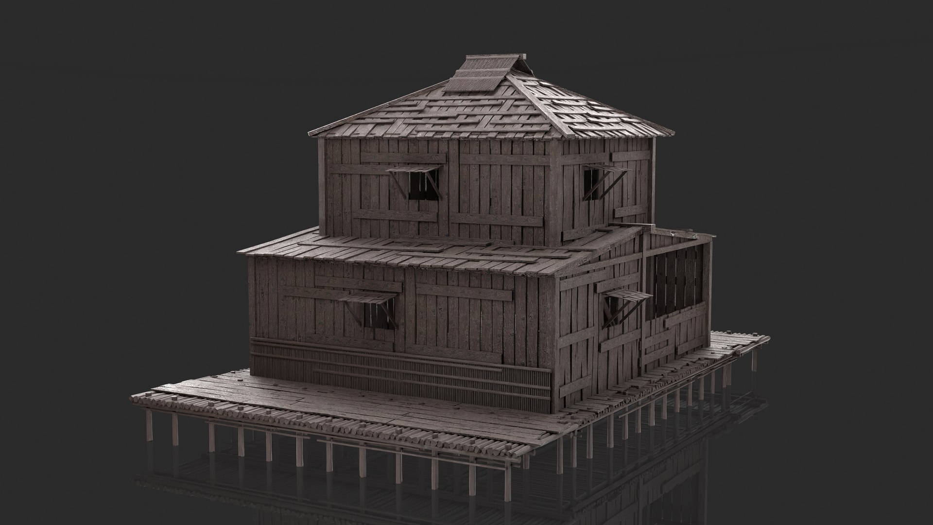 Fantasy Wooden House - Jungle Hut 6 3D Model - TurboSquid 2345725
