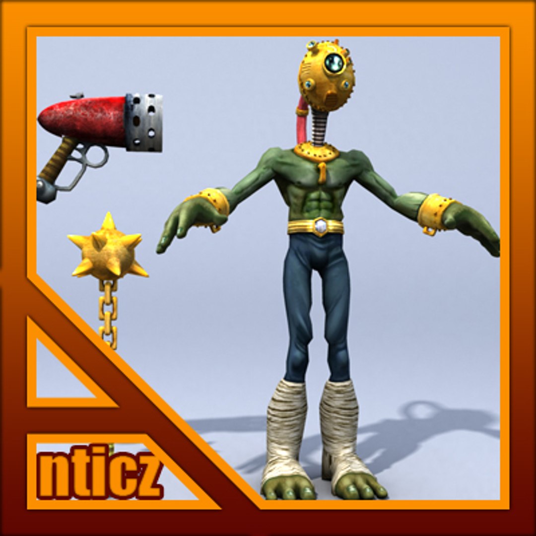 Alien Character Ludo 3d Model