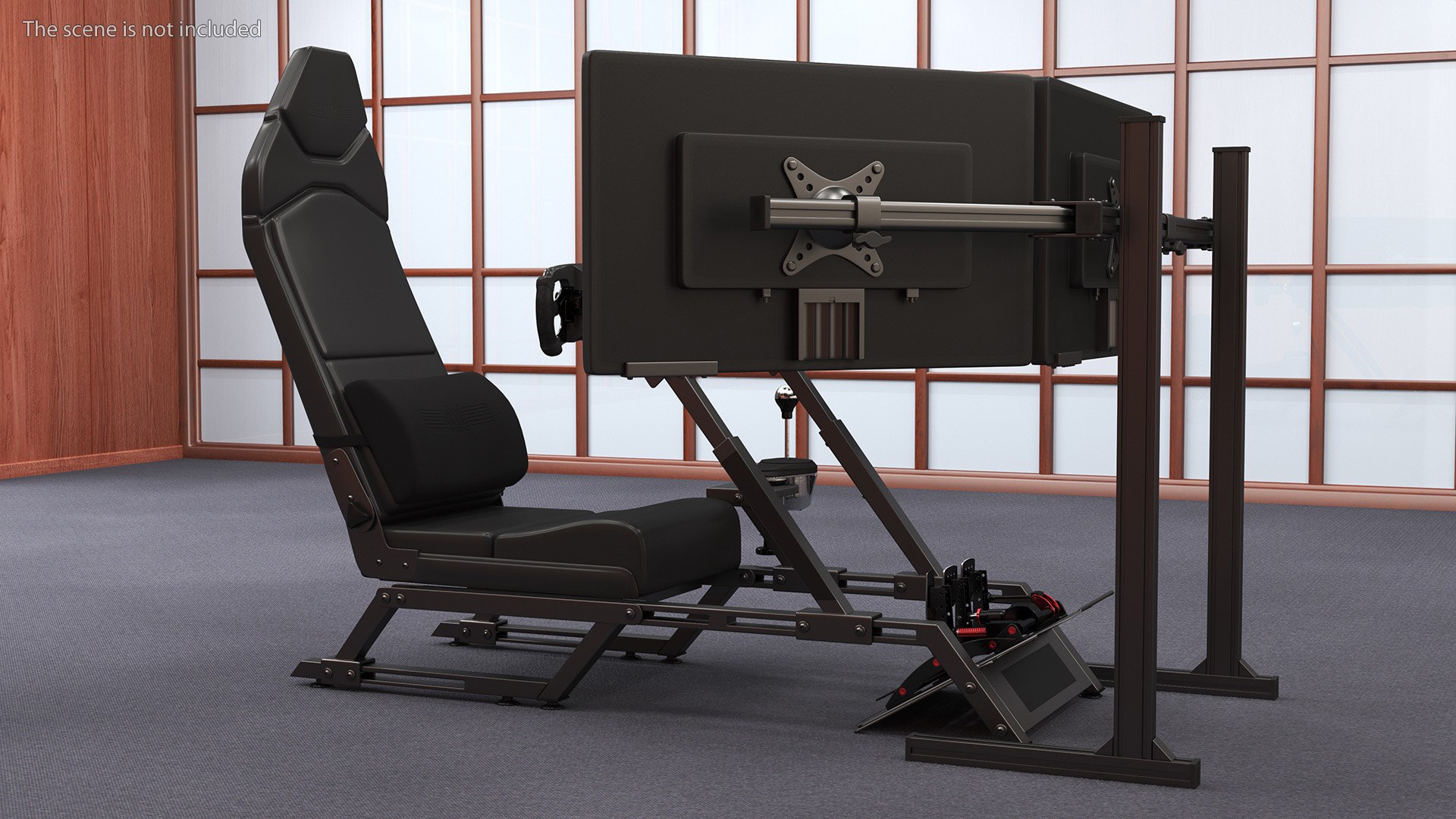 3D GT Racing Sim Gaming Setup with Monitors - TurboSquid 2069078