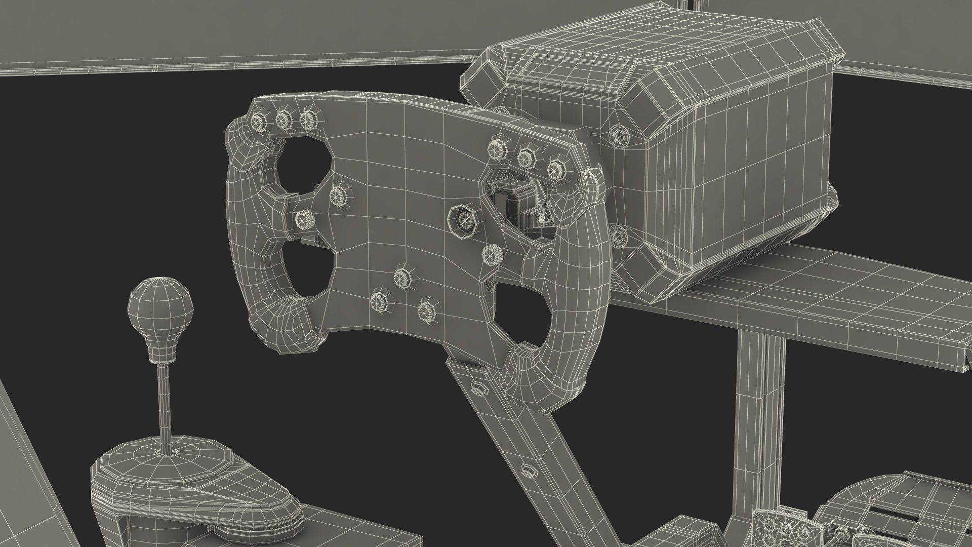 3D GT Racing Sim Gaming Setup with Monitors - TurboSquid 2069078