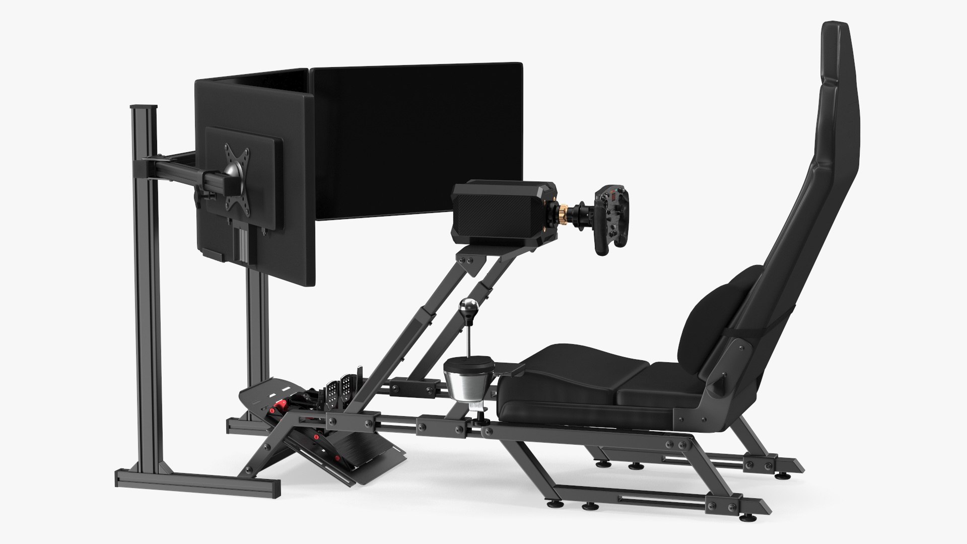3D GT Racing Sim Gaming Setup with Monitors - TurboSquid 2069078