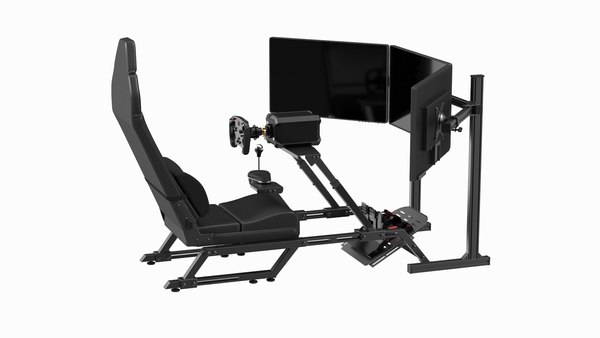 modelo 3d Configuración de juegos GT Racing Sim con monitores ...